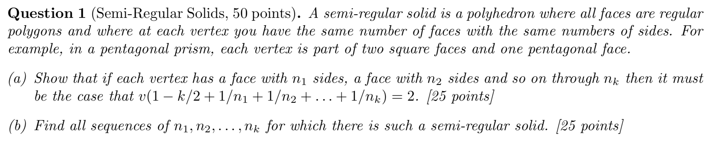 Solved Question 1 (Semi-Regular Solids, 50 points). A | Chegg.com