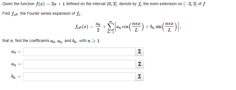 Solved Given the function f(x) = 3x + 1 defined on the | Chegg.com