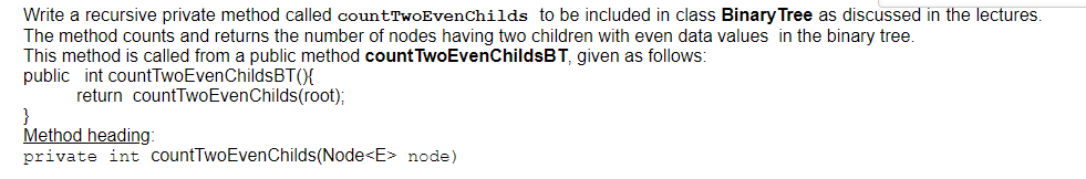 Solved Write a recursive private method called | Chegg.com