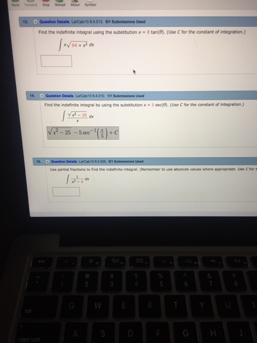 Solved Find the indefinite integral using the substitution x | Chegg.com