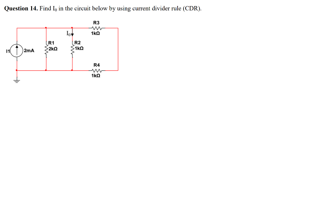 Solved Question 14. Find I0 in the circuit below by using | Chegg.com