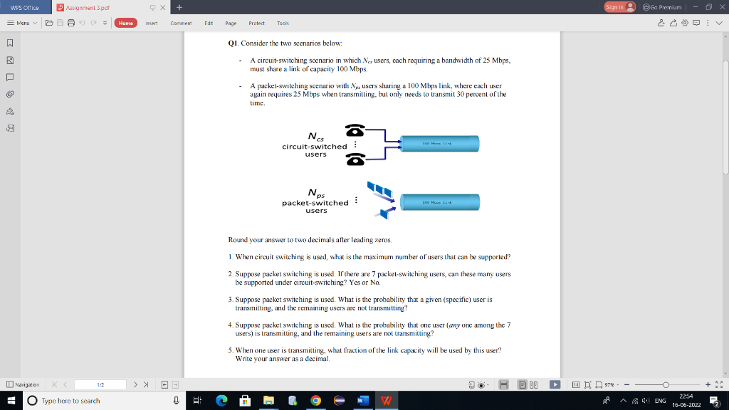 Solved WPS Office Menu v $ € 国 - H Navigation 2 | Chegg.com