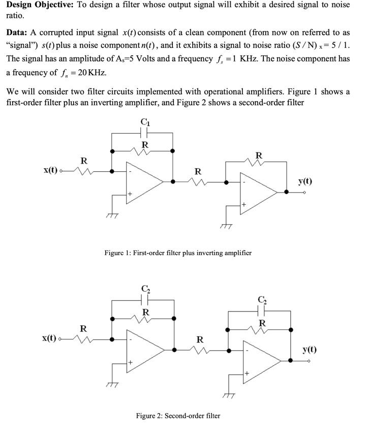 Design of a Filter that Recovers a Signal from a | Chegg.com