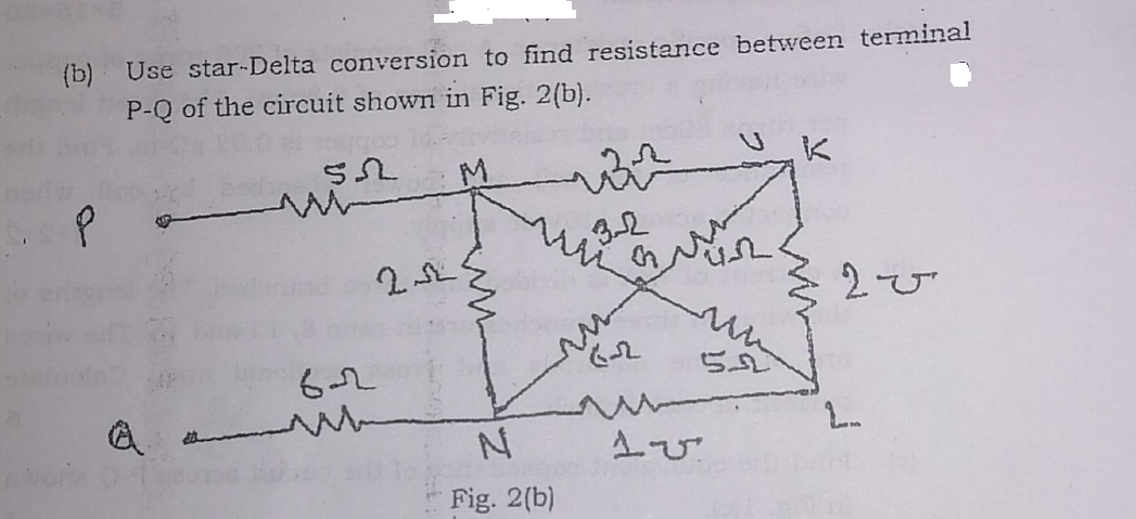 Solved (b) Use star-Delta conversion to find resistance | Chegg.com