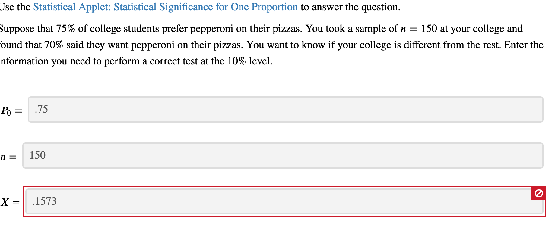 Solved Use the Statistical Applet: Statistical Significance | Chegg.com