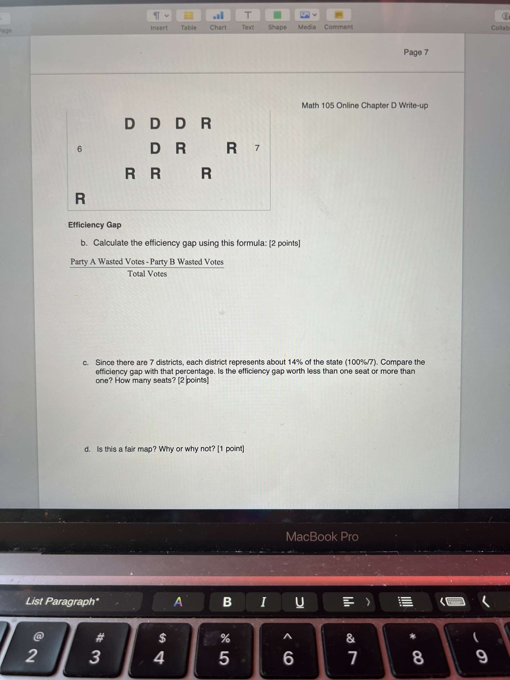 Solved Math 105 Online Chapter D Write-up Section D4: | Chegg.com