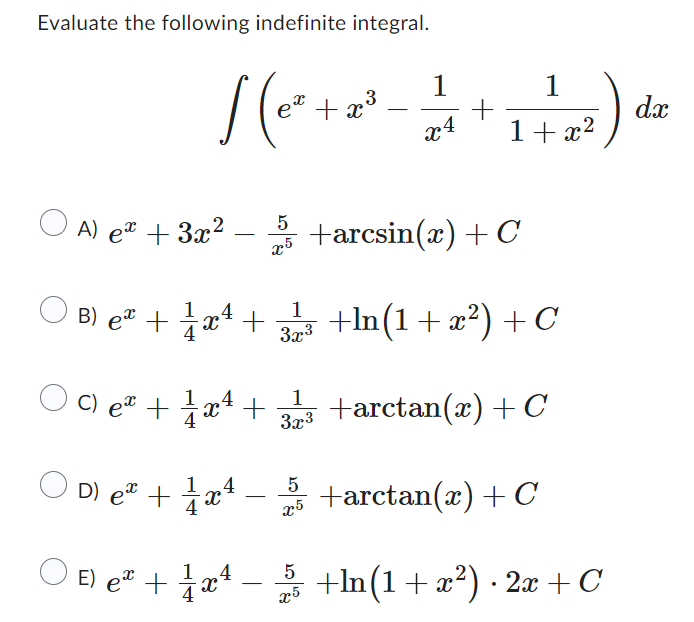 Solved Evaluate the following indefinite integral. | Chegg.com