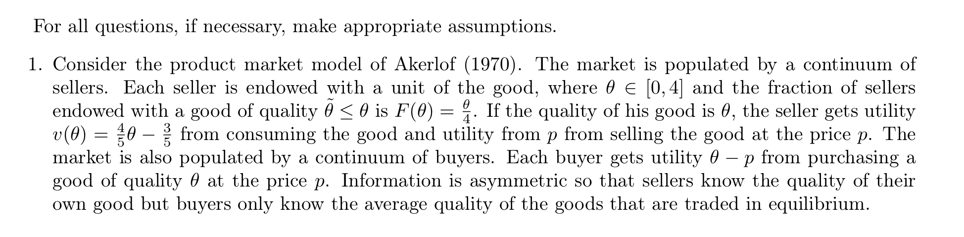 Solved For all questions, if necessary, make appropriate | Chegg.com