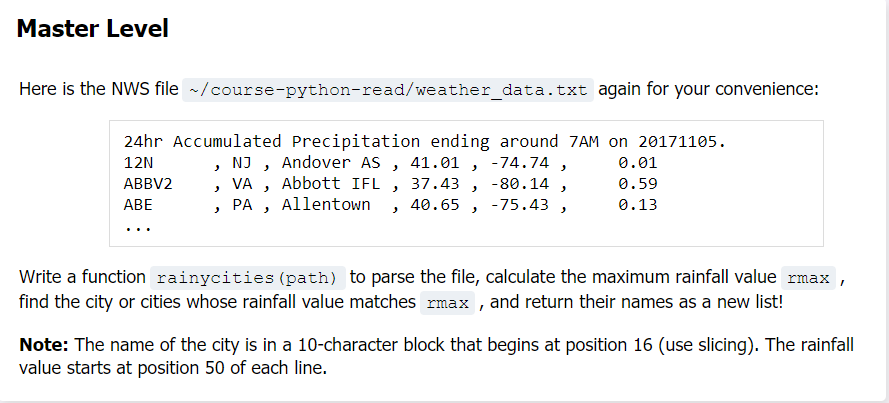 Solved Master Level Here is the NWS file | Chegg.com
