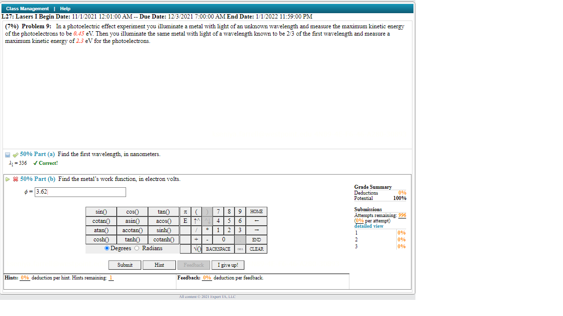 Solved Class Management Help L27: Lasers I Begin Date: | Chegg.com