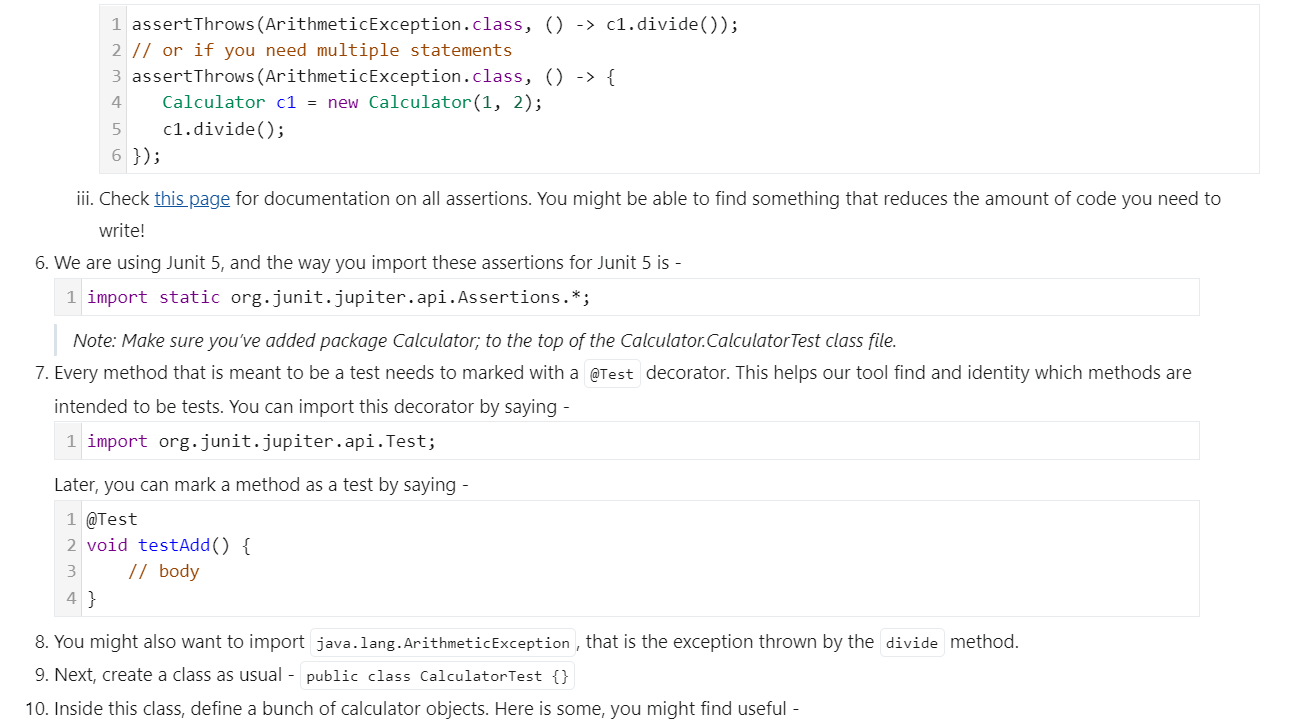 Solved Part B: The Calculator Package 1. Here is the list of | Chegg.com