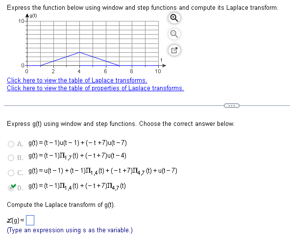 Solved Express the function below using window and step | Chegg.com