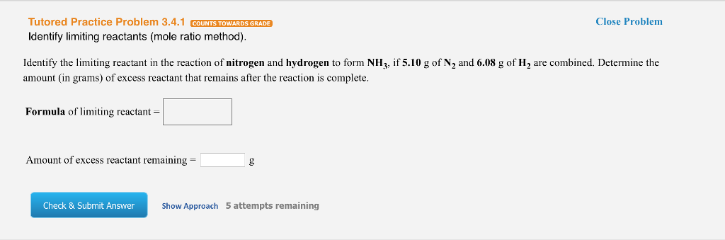 Solved Close Problem Tutored Practice Problem 4.5.1 COUNTS | Chegg.com