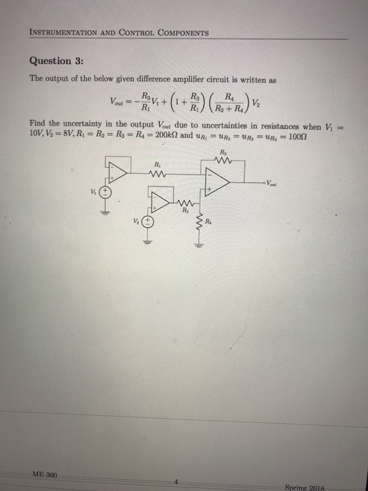 Solved Instrumentation And Control Components Question 3 