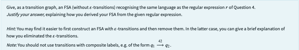 Solved Give, as a transition graph, an FSA (without | Chegg.com