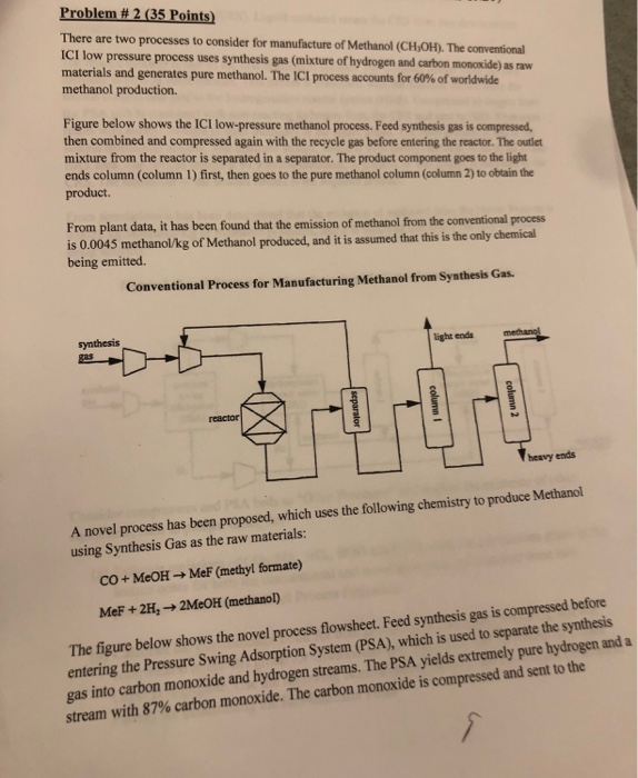 Problem # 2 (35 Points) There are two processes to | Chegg.com