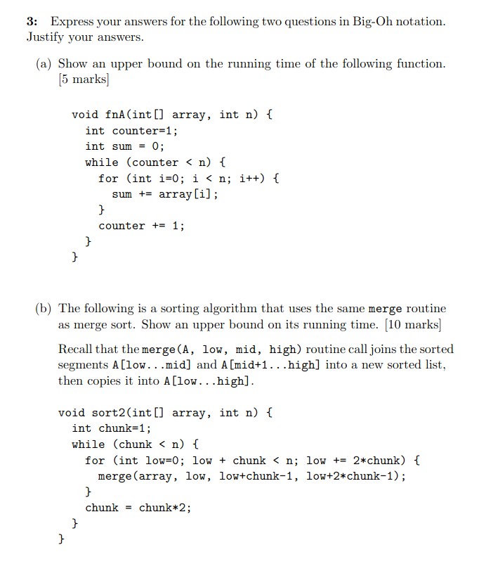 Solved 3: Express your answers for the following two | Chegg.com