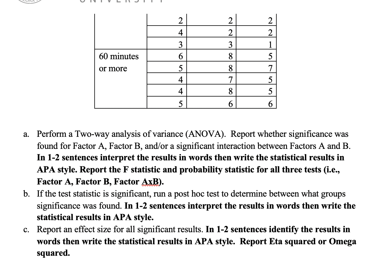 Solved PSY-380 Introduction to Probability and Statistics | Chegg.com