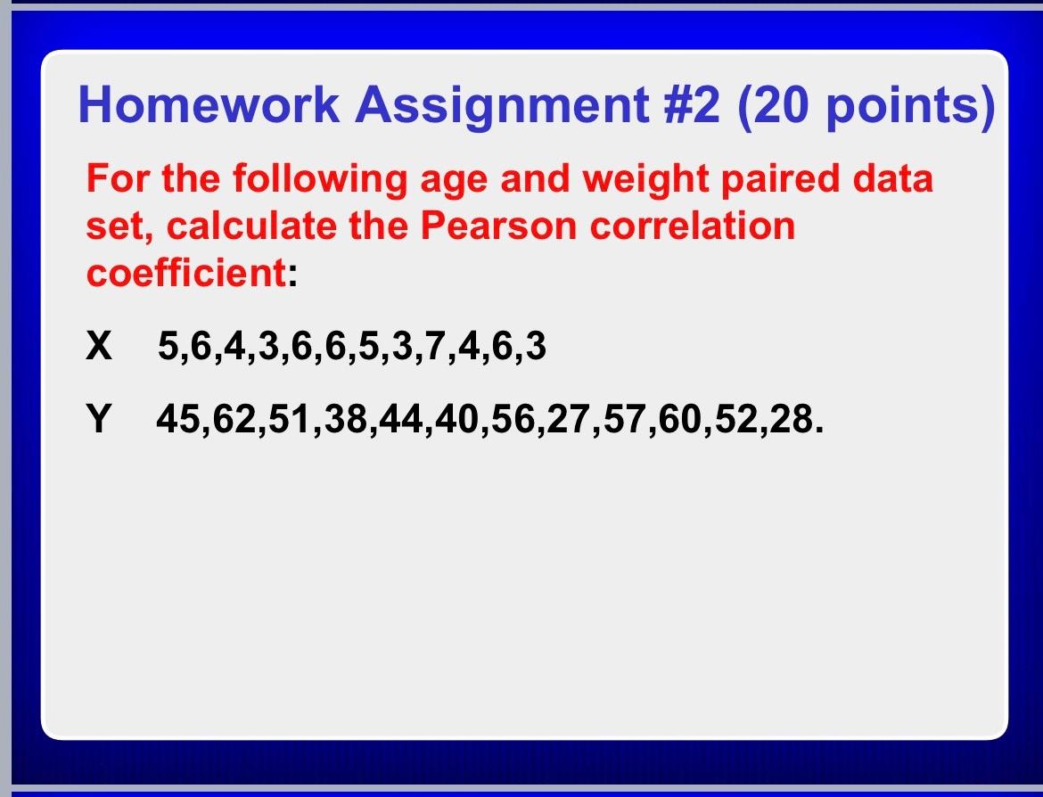 Solved Homework Assignment #2 (20 points) For the following | Chegg.com
