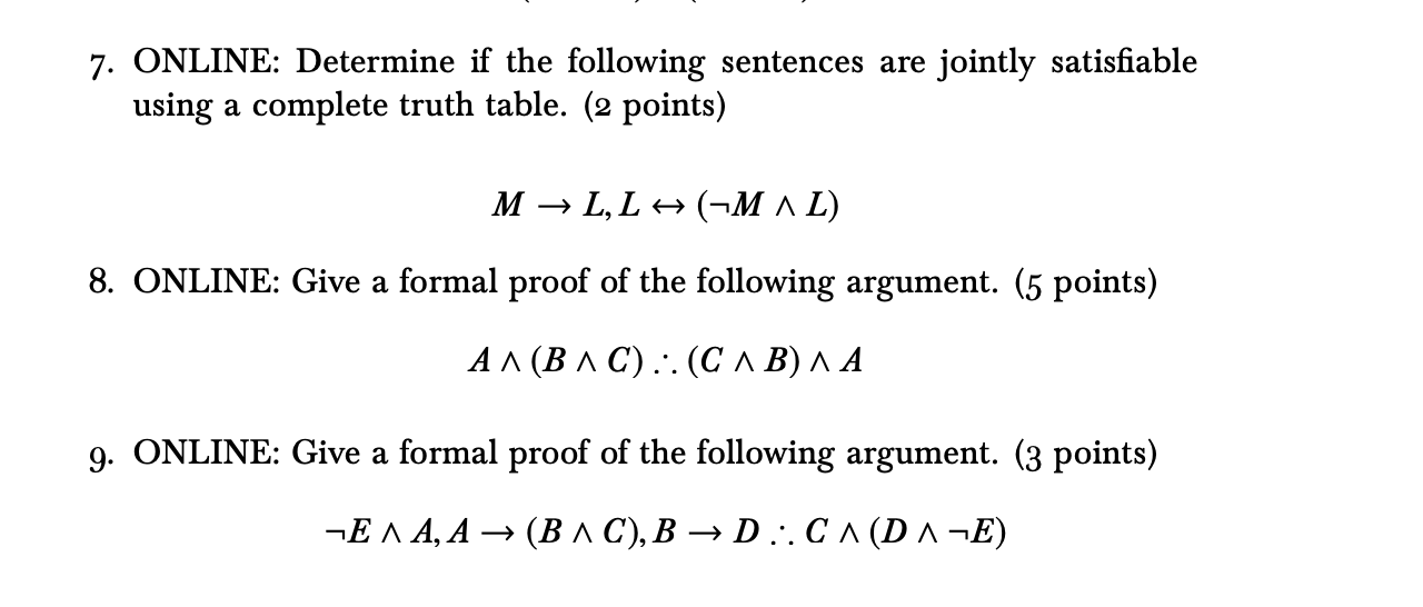 (Solved) : 7 Online Determine Following Sentences Using Complete Truth ... (Solved) : 7 Online Determine Following Sentences Using Complete Truth ...