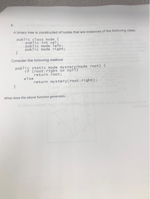 Solved b. A binary tree is constructed of nodes that are | Chegg.com