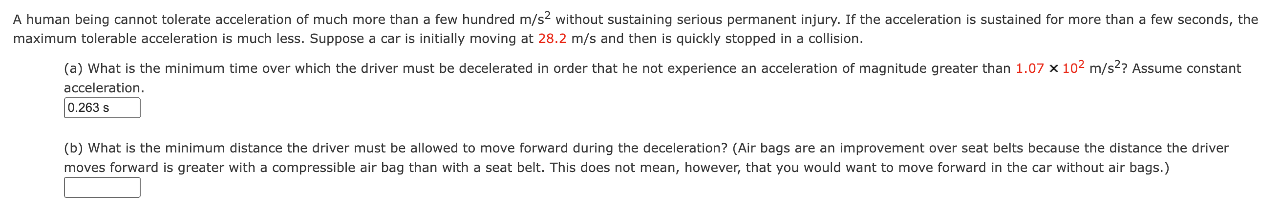 Solved maximum tolerable acceleration is much less. Suppose | Chegg.com