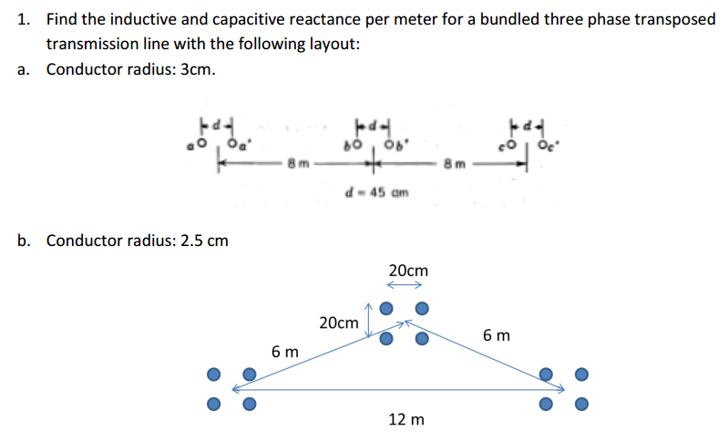 Solved Find the inductive and capacitive reactance per meter | Chegg.com