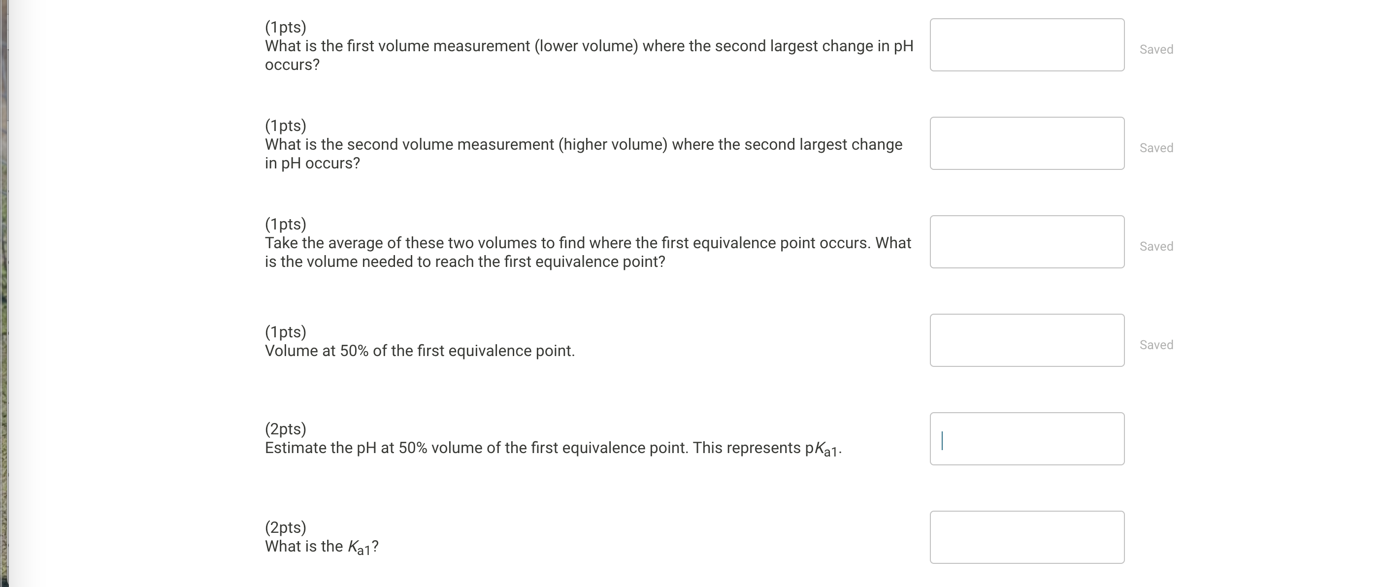 Solved Report Table DM.1: Titration Data−−⋯⋯⋯−(1pts) What is | Chegg.com