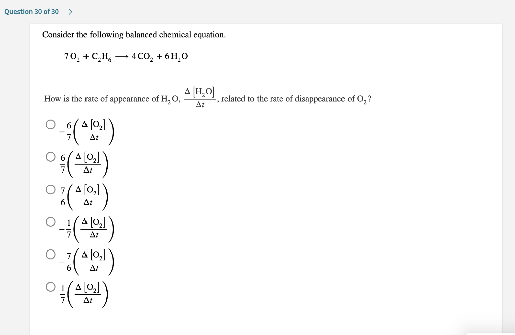 Solved Question 30 of 30 Σ Consider the following balanced | Chegg.com