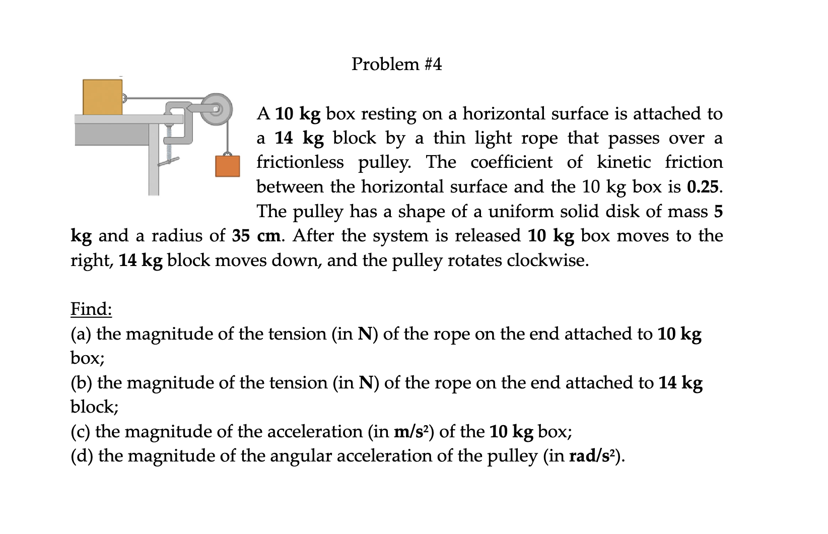 Solved Problem #4A 10kg ﻿box resting on a horizontal surface | Chegg.com