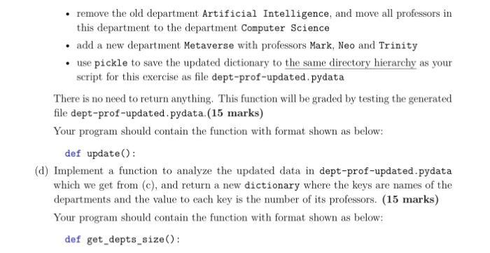 Exercise 3 (60 marks) The given file dept-prof . | Chegg.com