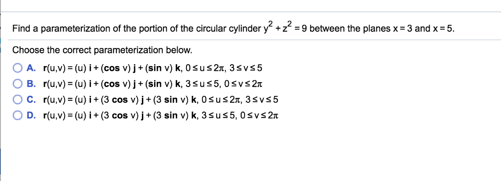 Solved Find a parameterization of the portion of the | Chegg.com