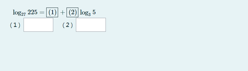 Solved log27225=(1)+(2)log35 | Chegg.com