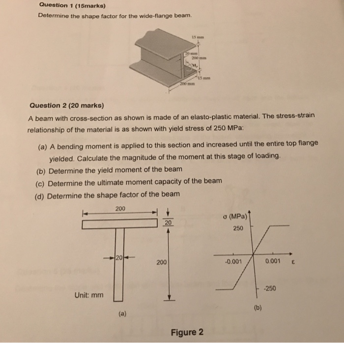 Solved Question 1 (15marks) Determine the shape factor for | Chegg.com