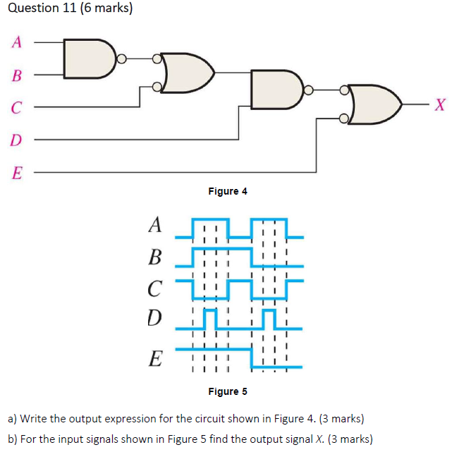 Solved Question 11 (6 marks) A B C D I A B C D E E Figure 5 | Chegg.com