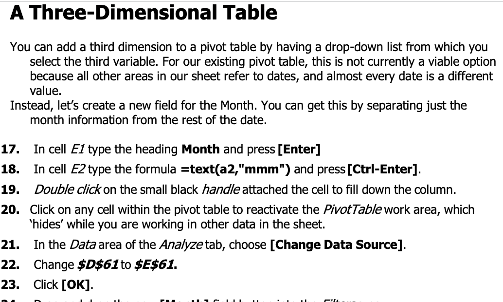 Solved A Three-Dimensional Table You can add a third | Chegg.com
