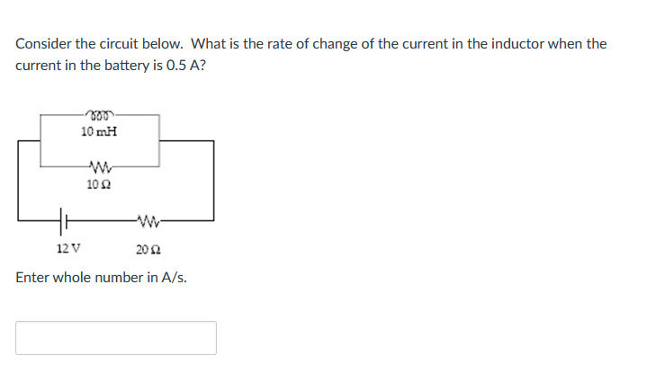 Solved Consider the circuit below. What is the rate of | Chegg.com