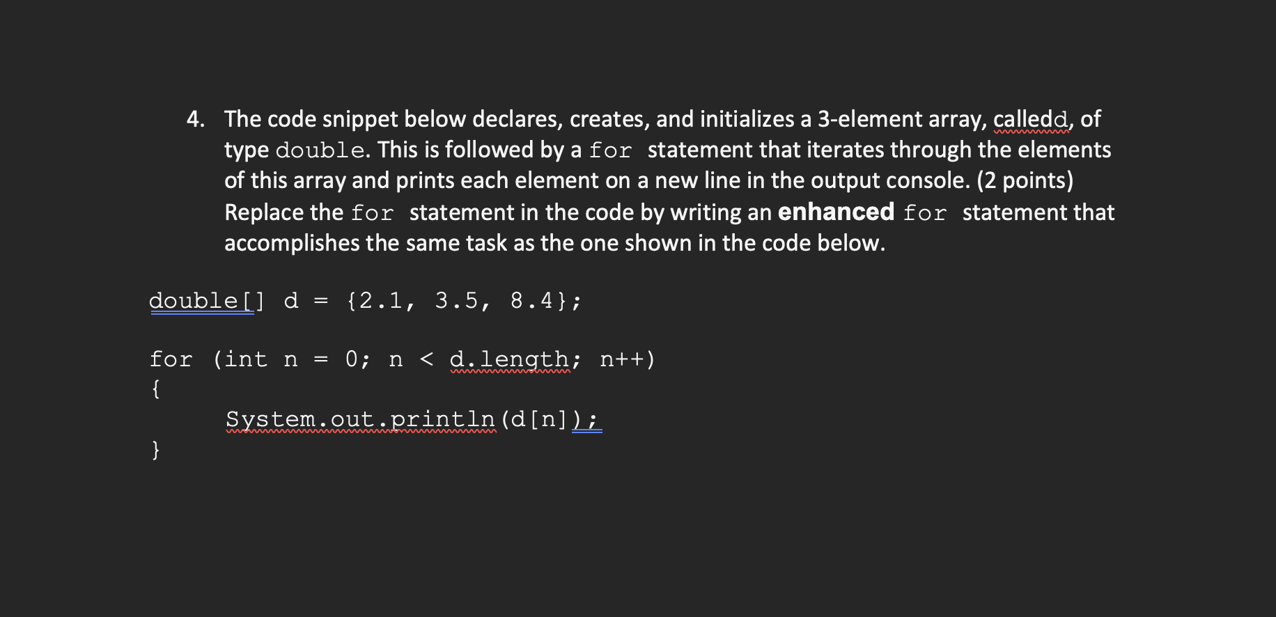 Solved 1 Write A Public Static Method That Returns A Chegg