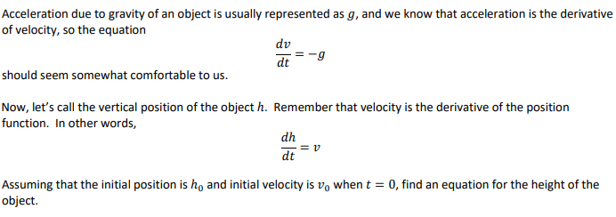 Solved Acceleration due to gravity of an object is usually | Chegg.com