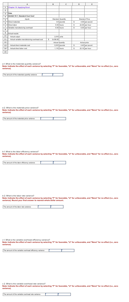 Solved a-1. What is the materials quantity variance? Note: | Chegg.com