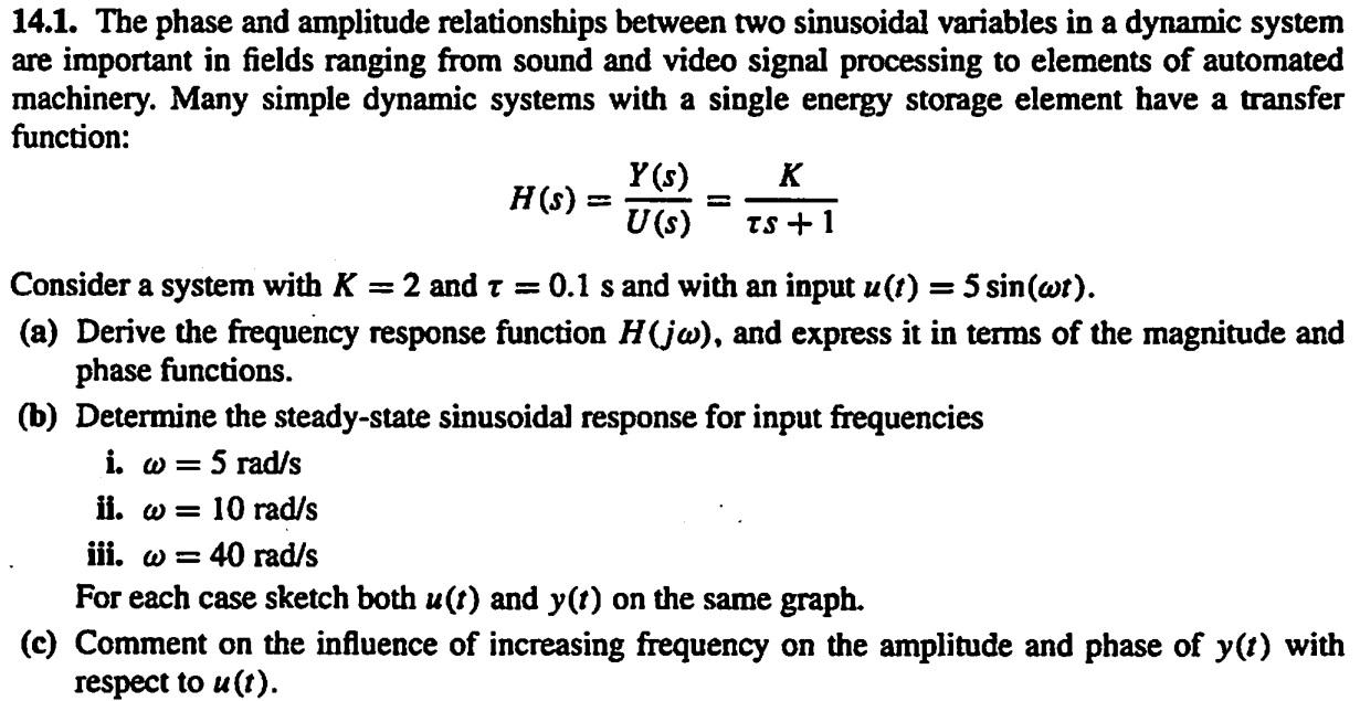 Solved 14.1. The phase and amplitude relationships between | Chegg.com