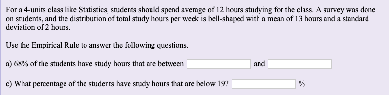 Solved For a 4-units class like Statistics, students should | Chegg.com