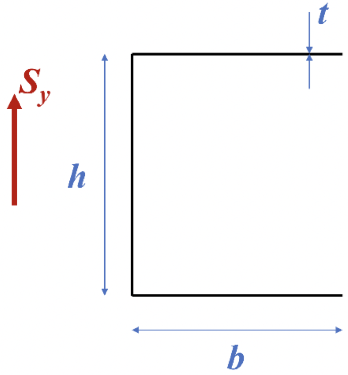 Solved A shear load is applied through the shear center of | Chegg.com
