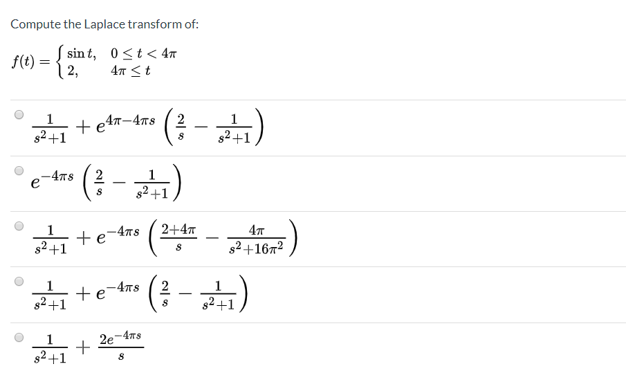 Solved Compute the Laplace transform of: sint, 0 | Chegg.com