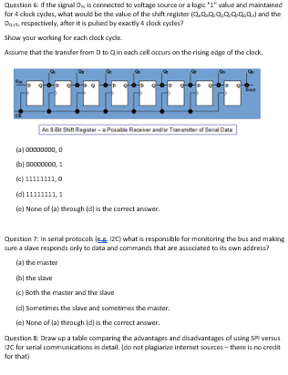 Solved Question 9: If you need to set up a serial network, | Chegg.com