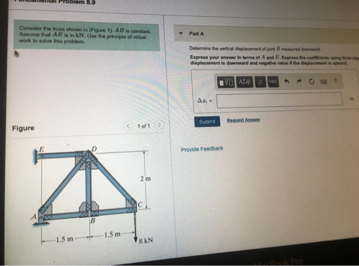 Solved Consider the truss shown in (Figure 1). AE is | Chegg.com