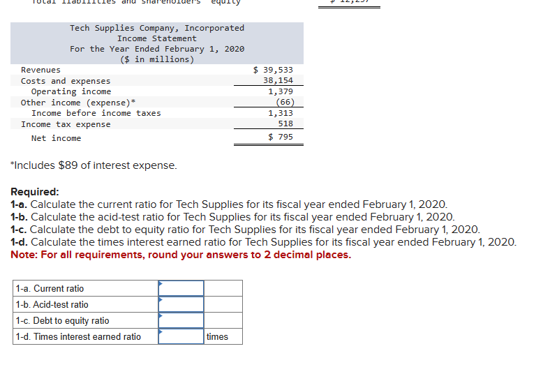 Solved Tech Supplies Company, Incorporated, is a leading | Chegg.com
