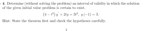 Solved 4. Determine (without solving the problem) an | Chegg.com