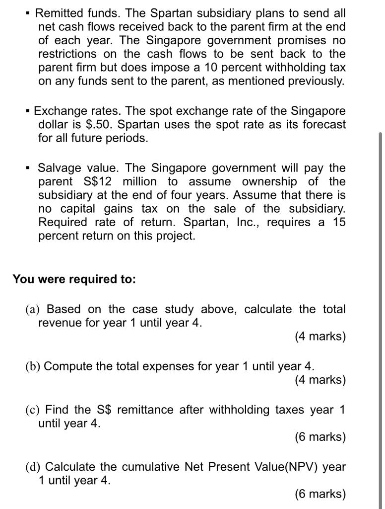 As Spartan, Inc., is considering the development of a | Chegg.com