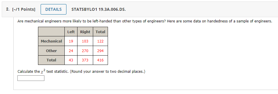 Solved Are mechanical engineers more likely to be | Chegg.com